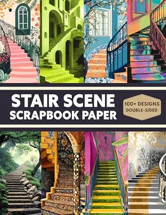 Stair Scene Scrapbook Paper: Decorative Sheets Double Sided Craft Paper ...