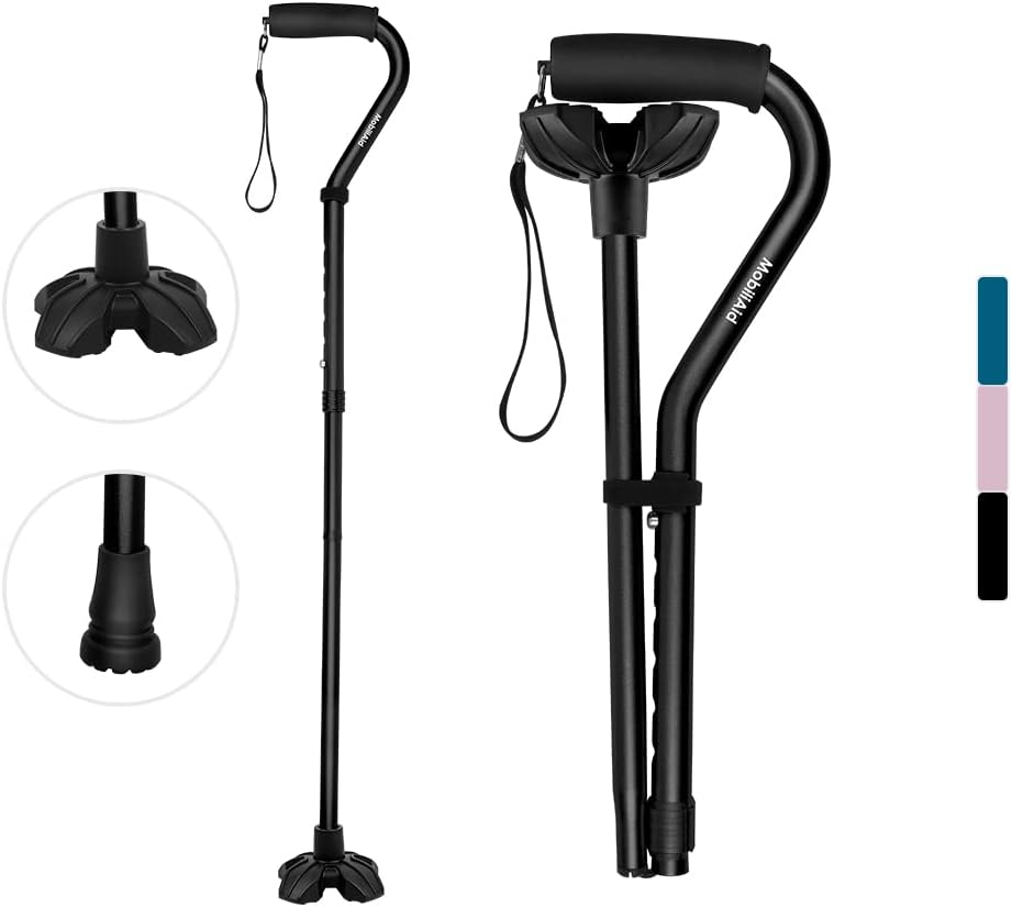 Foldable Walking Cane, Portable Hand Walking Stick, Walking Cane with ...