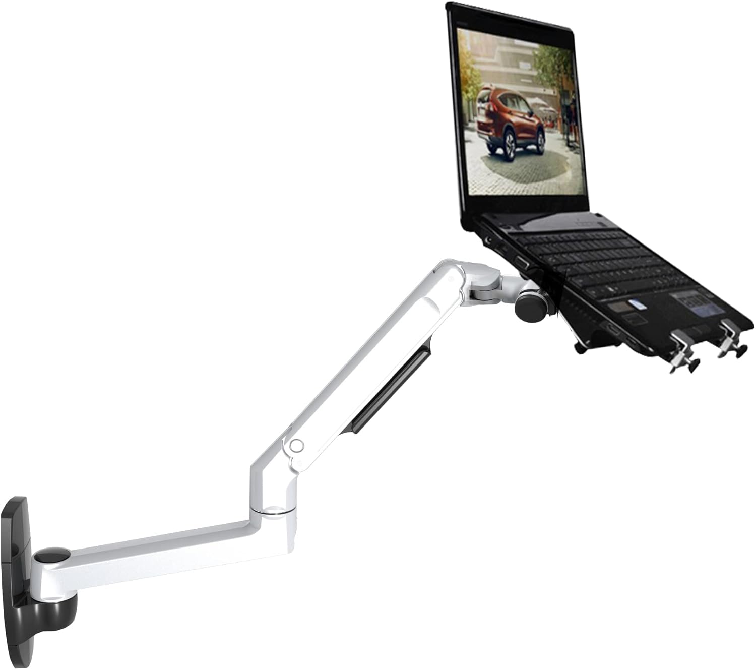 Amazon.com: NBGYSH Wall Mount Laptop Holder Ultra Long Arm Aluminum ...