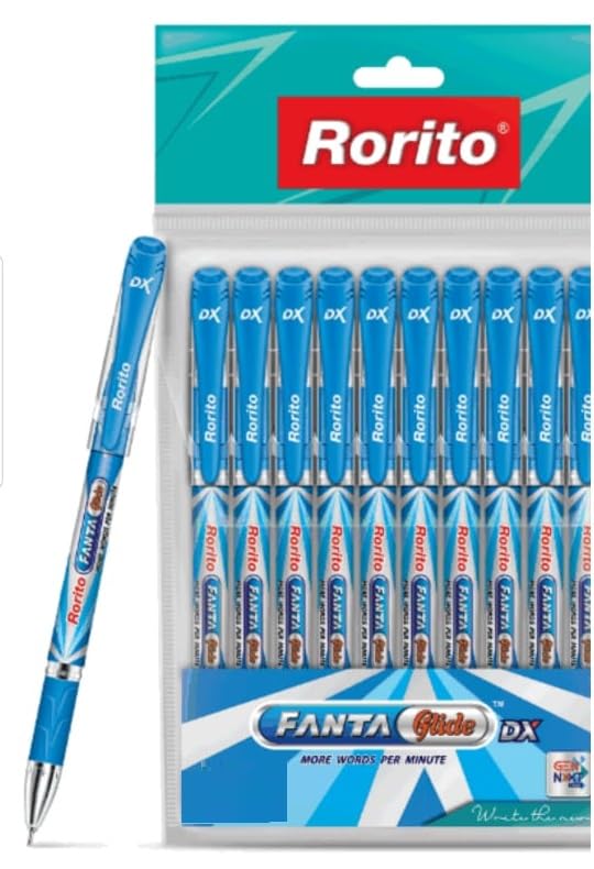 Rorito New Fantaglide DX Fanta Glide dx Blue Ball Pen pack of 40 Pens ...