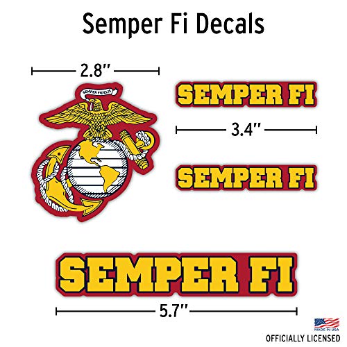 Snapklik.com : United States Marine Corps - Semper Fi Set Of 4 Vinyl ...