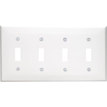 Amazon.com: ENERLITES Quad Light Switch Wall Plate, Standard Size 4 ...