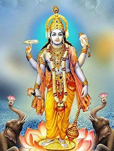 Samriddhi Laminated Lord Vishnu Poster for Home : Amazon.in: Home & Kitchen