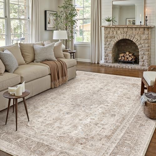 Amazon.com: PureCozy Beige Area Rug 10x14 for Living Room Washable ...