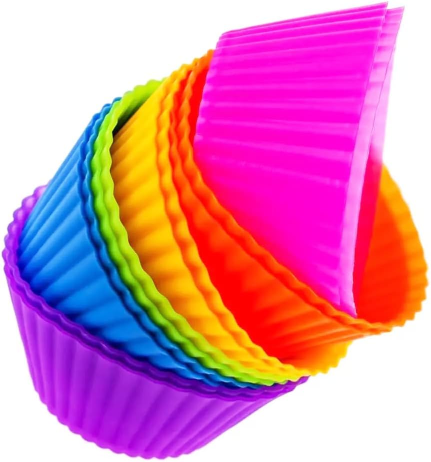 Amazon.com: Pharamat Extra Large Silicone Muffin Cups 24 Pack, 3.54 ...
