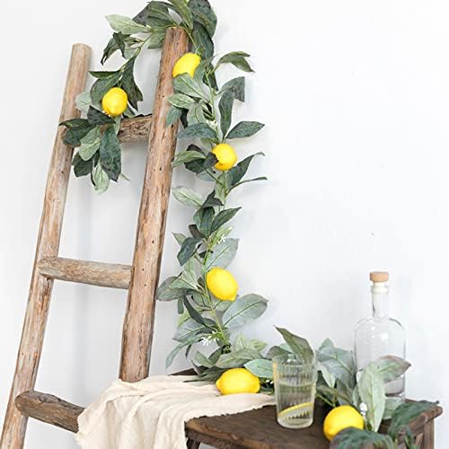 Amazon.com: 6.46FT Artificial Lemon Garland, Fake Lemon Branches Spring ...