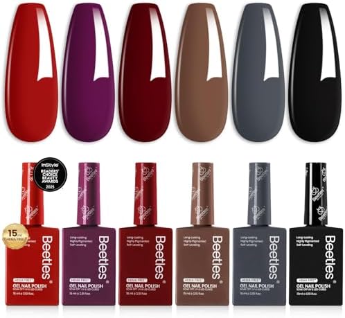 Amazon.com: Beetles HEMA-FREE Gel Polish Set – 6 PCS 15ML Full Size ...