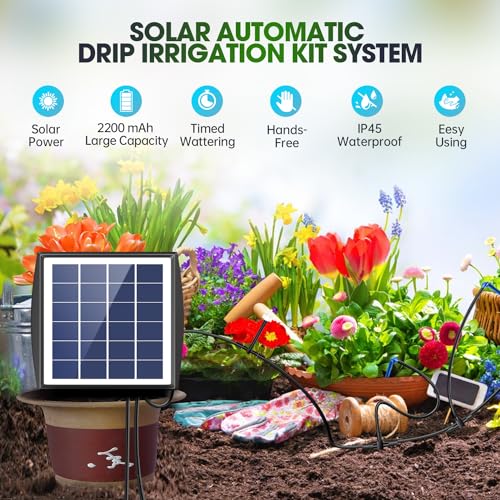 Drip Irrigation Kit System - Skycow Solar Automatic Drip Irrigation ...