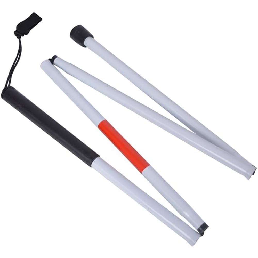 MCP Healthcare Folding Blind Cane Reflective Red Folding Walking Stick ...