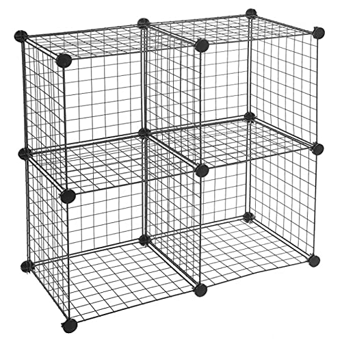 Buy ALISSA Wire Storage Cubes Modular Shelving Unit DIY Metal Grid ...