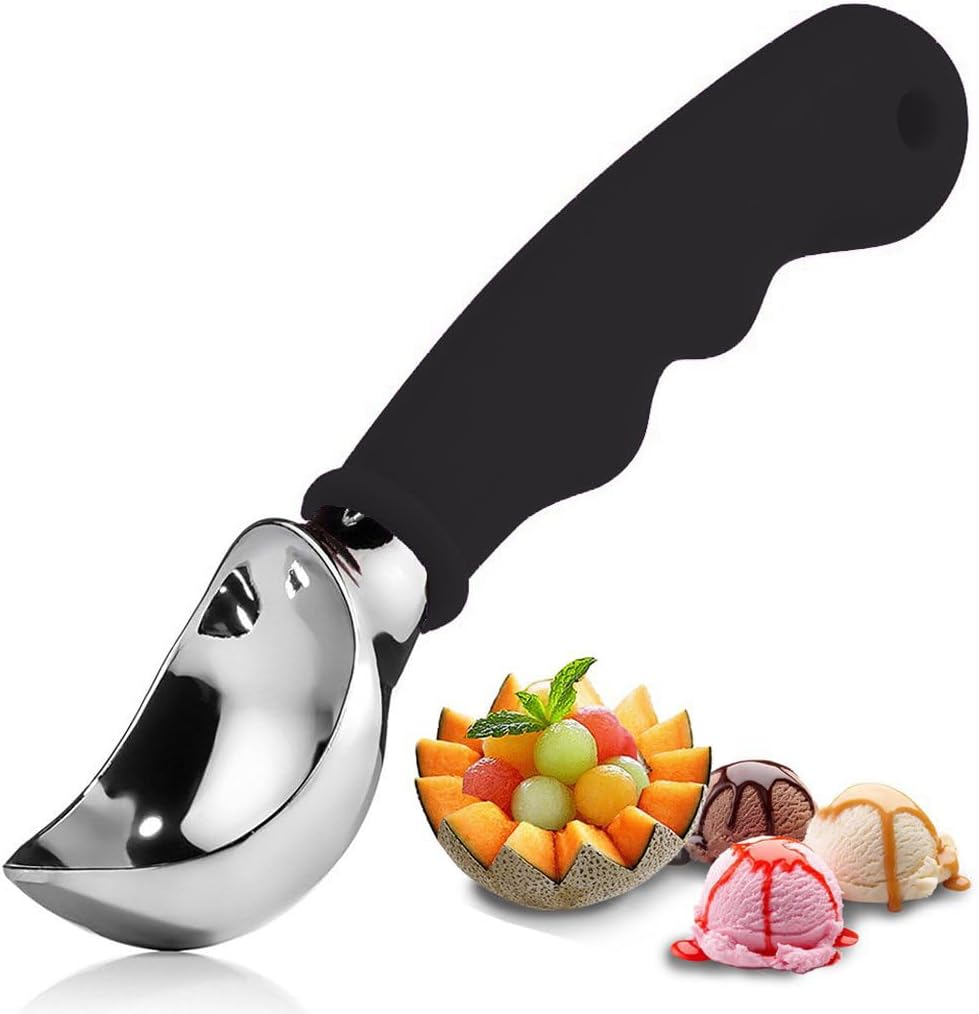 Amazon.com: Heavy Duty Ice Cream Scoop Stainless Steel Icecream Scooper ...