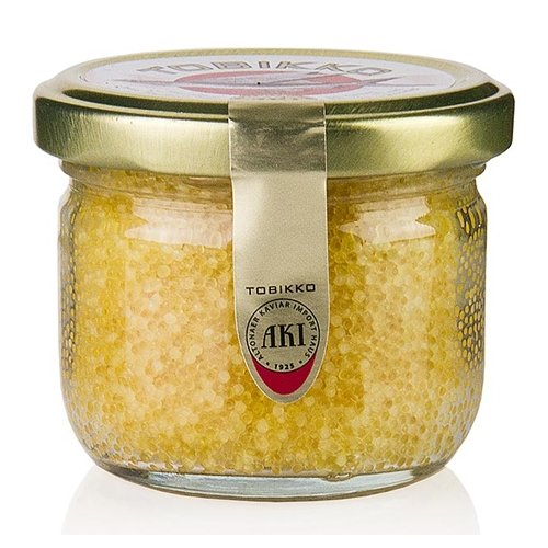 AKI Original Tobiko - Fliegender Fisch-Rogen, Gelb, 90g. : Amazon.de ...