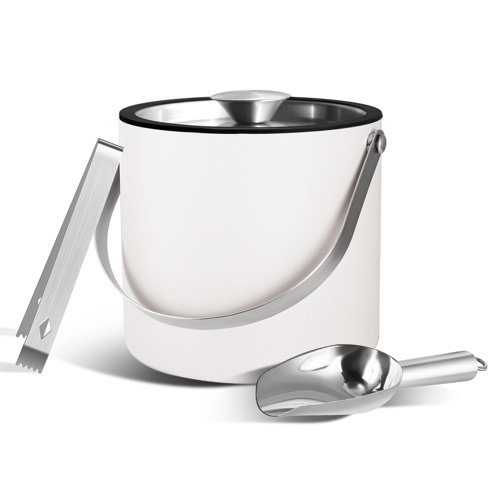 Amazon.com: Bakpoco Insulated Ice Bucket with Silicone Lid, Scoop ...