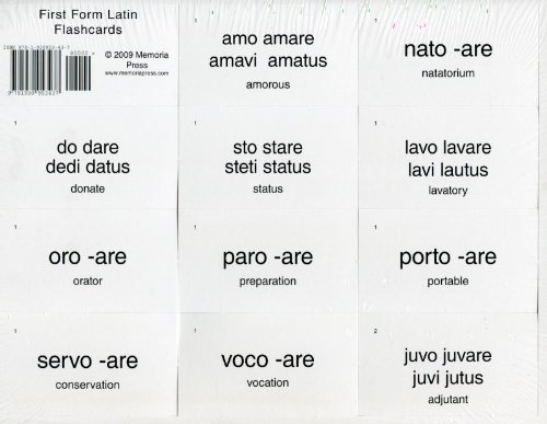 First Form Latin Flashcards: Memoria Press: 9781930953437: Amazon.com ...