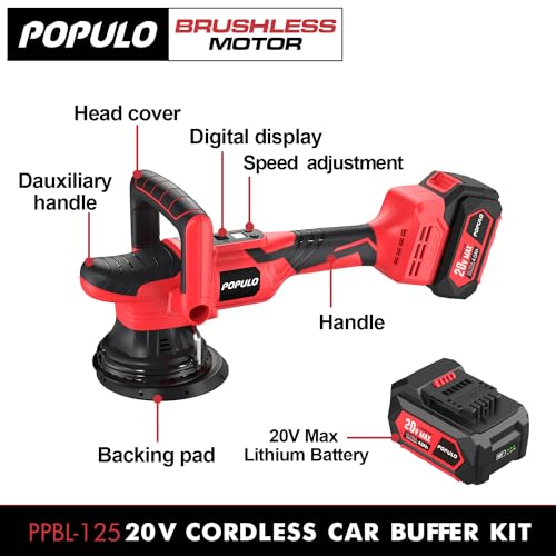 Snapklik.com : POPULO 20V Cordless Car Polishing Kit
