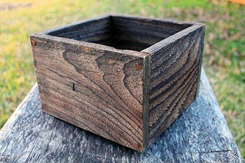 Amazon.com: Square Rustic Farm Planter Box 5"W- 6"W (5" - 5.75"T - Tall ...