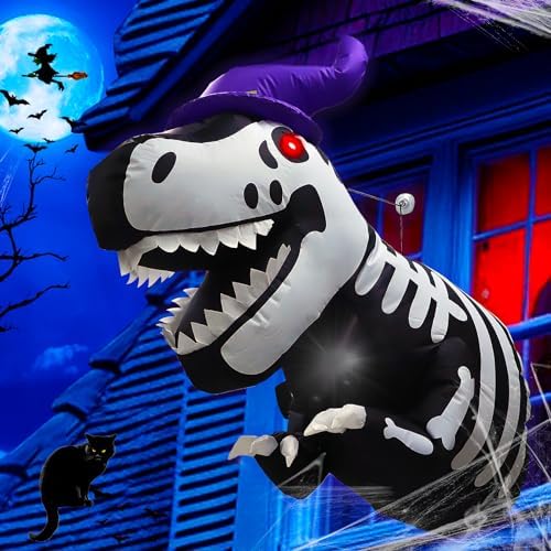 Amazon.com: Halloween Inflatables Skeleton Dinosaur Decorations Outdoor ...