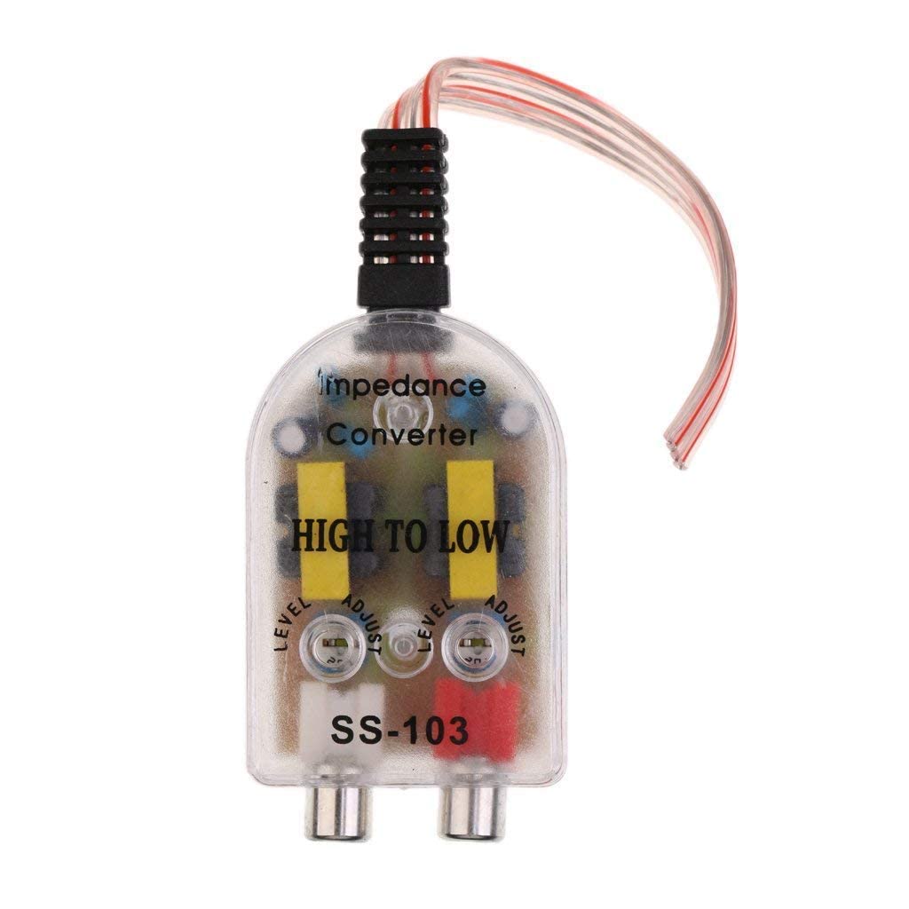 Adjustable RCA Line High to Low Convertor Plastic Impedance Amplifier ...