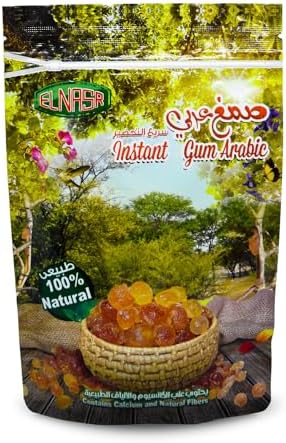 Amazon.com : Elnasr Pure & Natural Instant Gum Powder Arabic Hashab ...