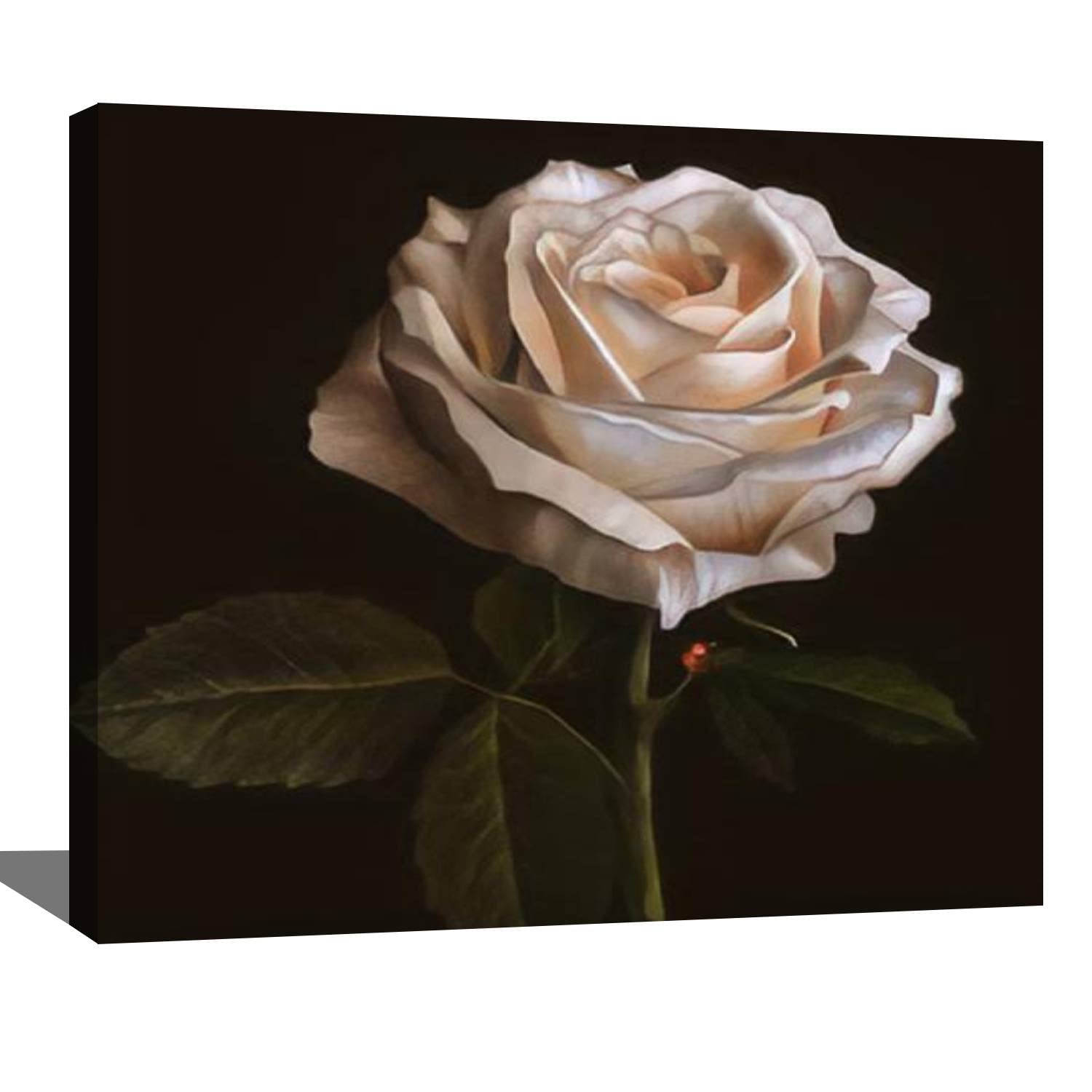 White Rose Acrylic Painting