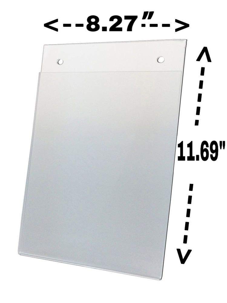 Buy (6 PACK'S) A4 Acrylic Wall Mount Poster Holders Advertisement ...