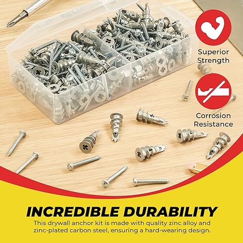 Snapklik.com : Qualihome Zinc Self Drilling Drywall Anchor Hollow Wall ...