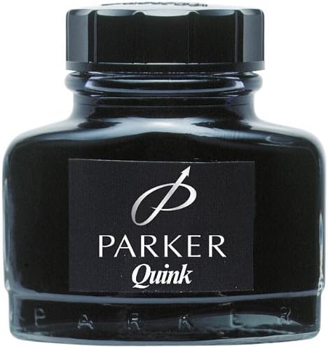 Parker Fountain Pen Ink Bottle | Black QUINK Ink | 57 ml Fountain Pen ...