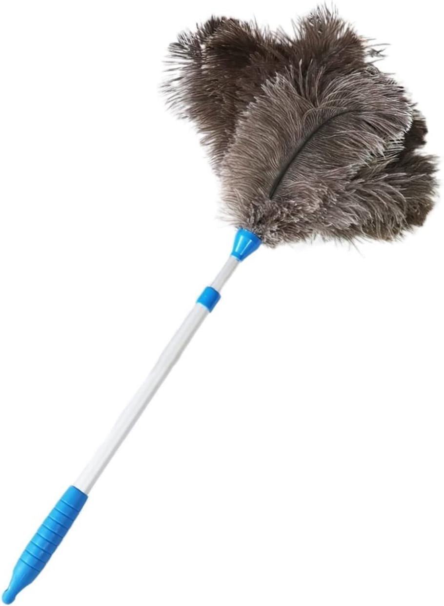 Amazon.com: Feather Duster Feather Ostrich Feather Duster 60-70cm with ...
