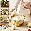 Amazon.com: Gold Mixing Bowls Hammered Mixing Bowl Set, Stainless Steel ...