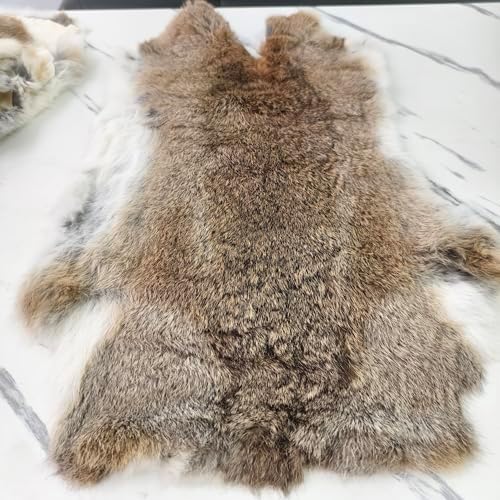 Amazon.com: Natural Yellow Rabbit Hide Skin Fur Pelt (12" by 15" with ...