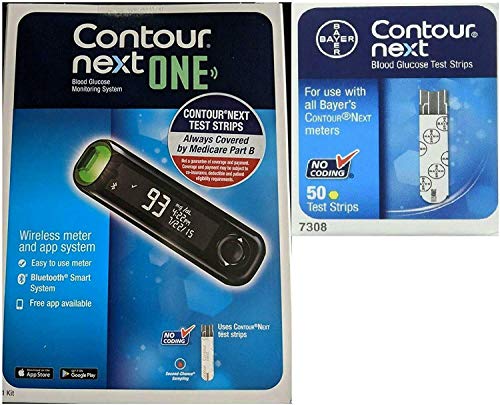 Buy Bayer Contour Next ONE Glucose Monitoring System Wireless Meter kit ...