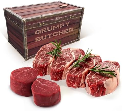 Amazon.com: Grumpy Butcher 6 Steaks Supreme Sampler Gift Box: 4 Top ...