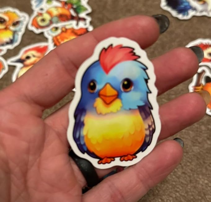 Amazon.com: Aiwuding Cartoon Bird Stickers Pack, 50PCs, Aesthetic Vinyl ...