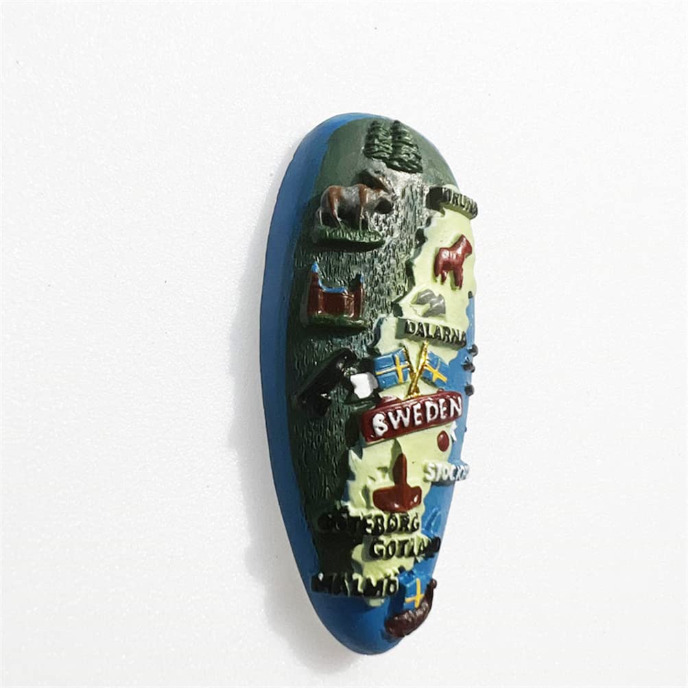 Snapklik.com : Map Style Sweden Refrigerator Magnet Travel Souvenir ...