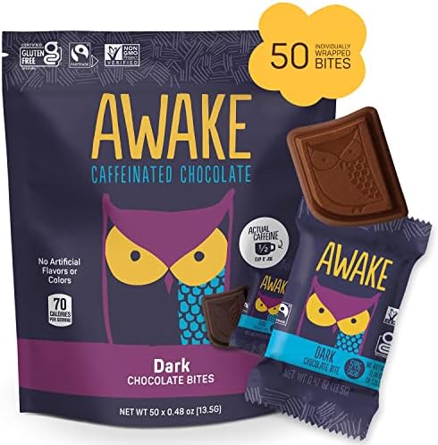 Amazon.com : AWAKE - Caffeinated Chocolate Bites - Coffee Alternative ...