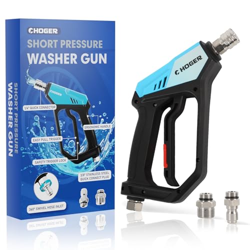 Amazon: Short Pressure Washer Gun with Swivel, 5000 PSI Stubby Pressure ...