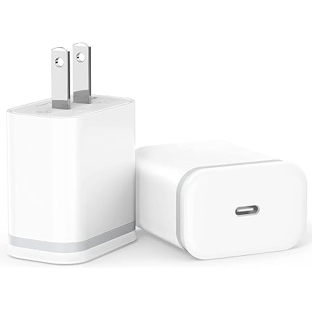 Amazon.com: iPhone 14 Charger Block 2Pack MFI Certified Fast USB C Cube ...