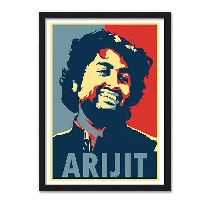 S.K Singer Arijit Singh Pop Art Minimal Art Framed Poster For Home ...