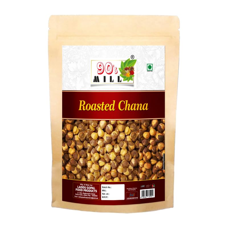 90's MILL Roasted Chana, Whole With Skin | Organic Roasted Chana- Plain ...
