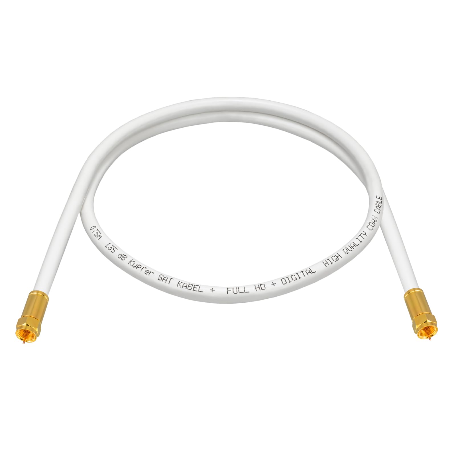 Cable Coaxial Tv Antennenkabel HDTV Full HD 135db 75 Ohm Koaxialkabel ...