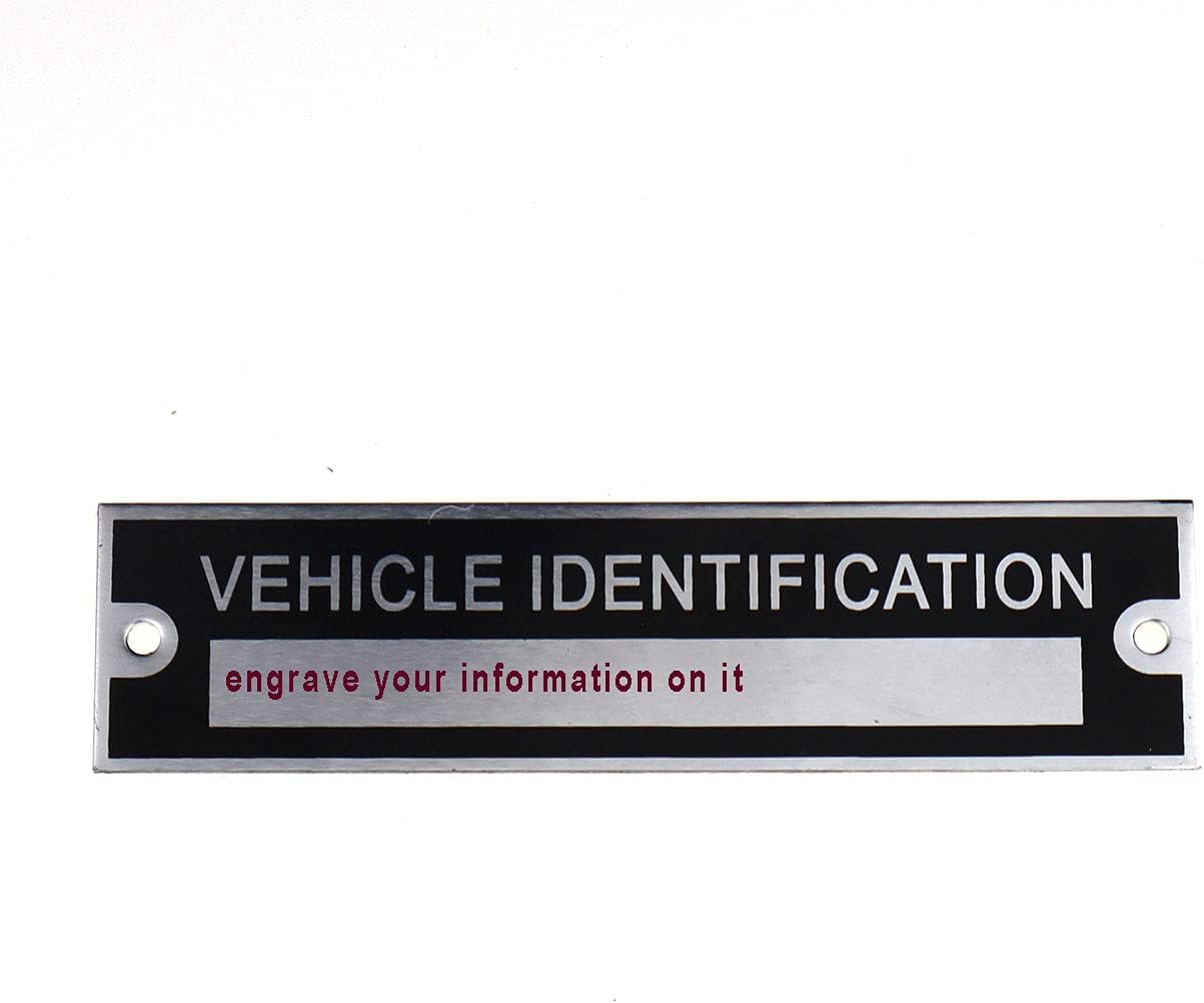 Amazon.com: Blank Trailer VIN ID Plate Data TAG Serial Model Number ...