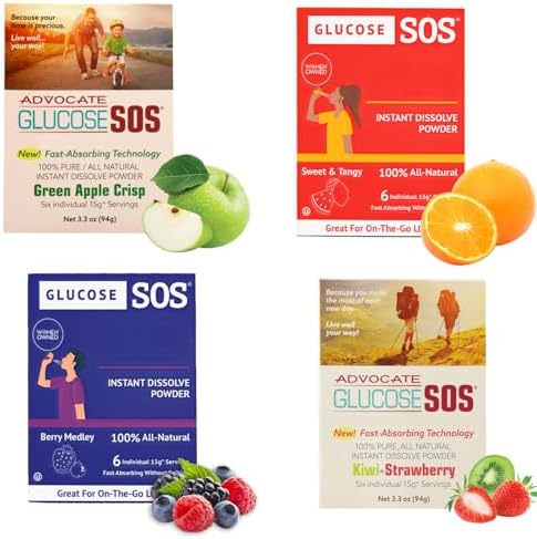 Amazon.com: Glucose SOS Glucose Packets with Natural Dextrose, Fast ...