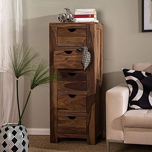 WOODSTAGE Wooden Furniture Natural Finish Side Board | Chest of Drawer ...