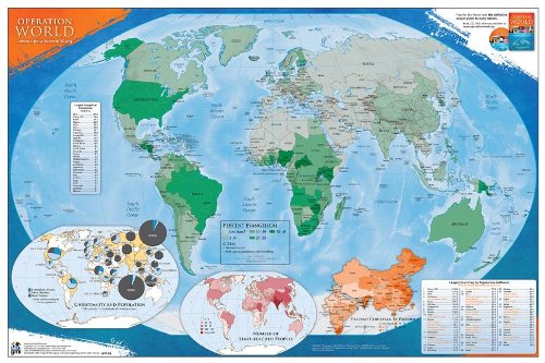 Operation World Prayer Map (UV Coated): Ivp Books: 9780830858255 ...