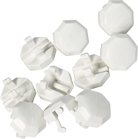 JCP 10 x White Round UPVC Window Drainage Cap Octagonal Face Drain ...