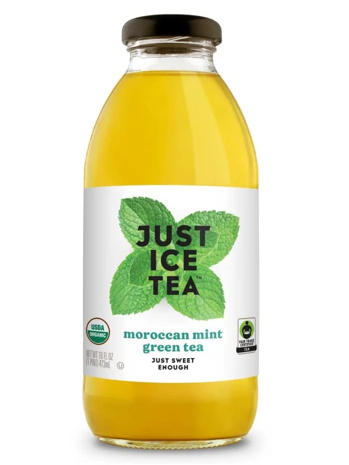 Amazon.com : Just Ice Tea Organic Iced Tea, 16 Fl Oz Glass Bottles ...