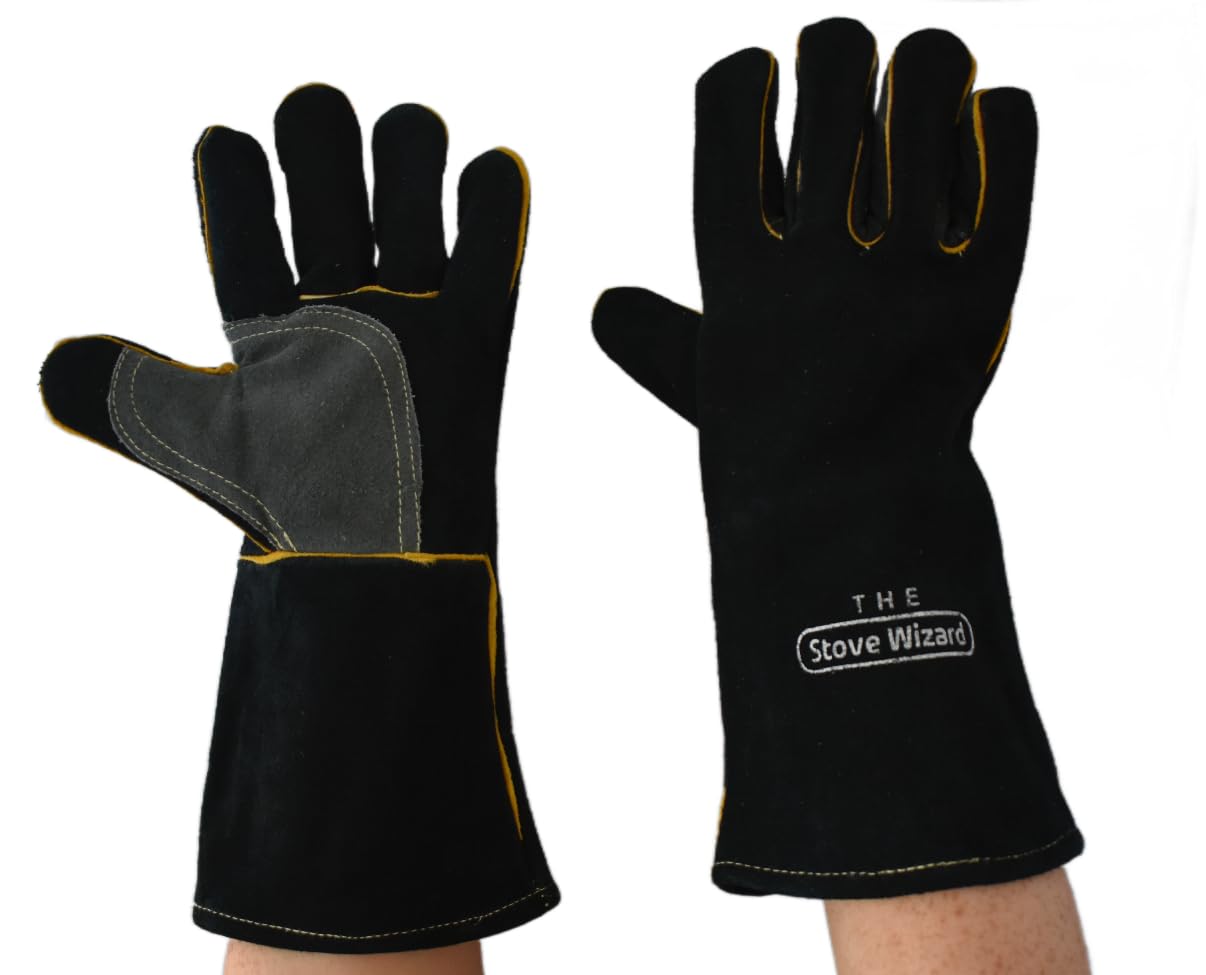 Stick Welding Gloves Leather Welding Gloves Heat Fire Resistant Grill ...