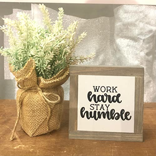 Amazon.com: Work Hard Stay Humble Sign, Working Hard Quote, Stay Humble ...