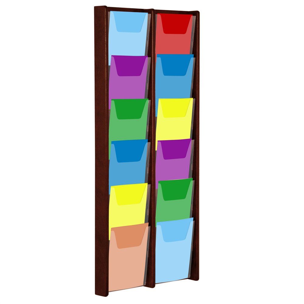 Amazon.com: Wooden Mallet 12-Pocket Stance Wall Display, Medium Oak ...