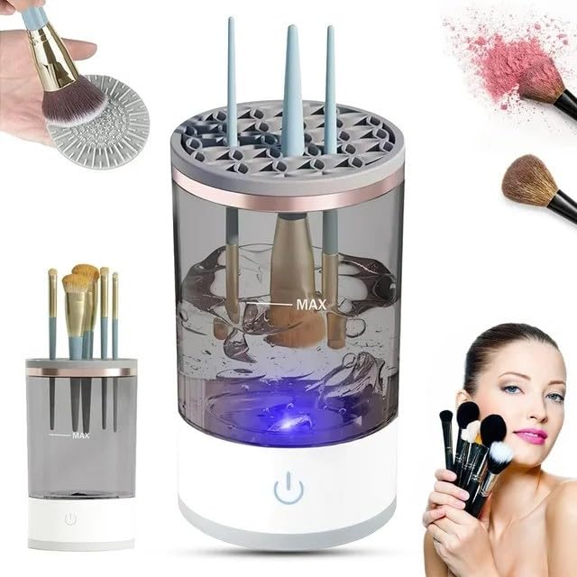 Amazon.com: Electric Makeup Brush Cleaner Machine - Spinning Makeup ...
